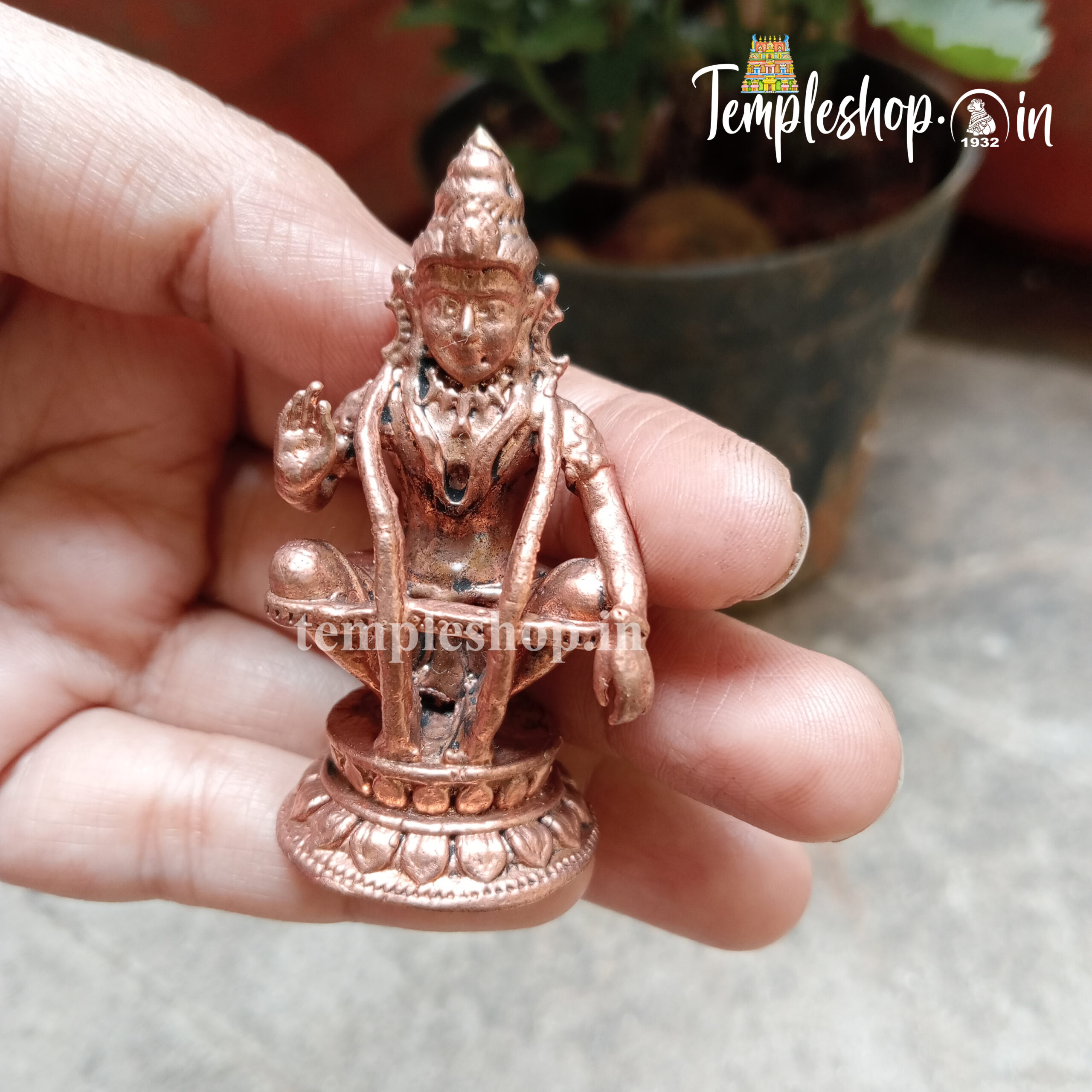 COPPER LAKSHMI WITH CHOWKI - Templeshop